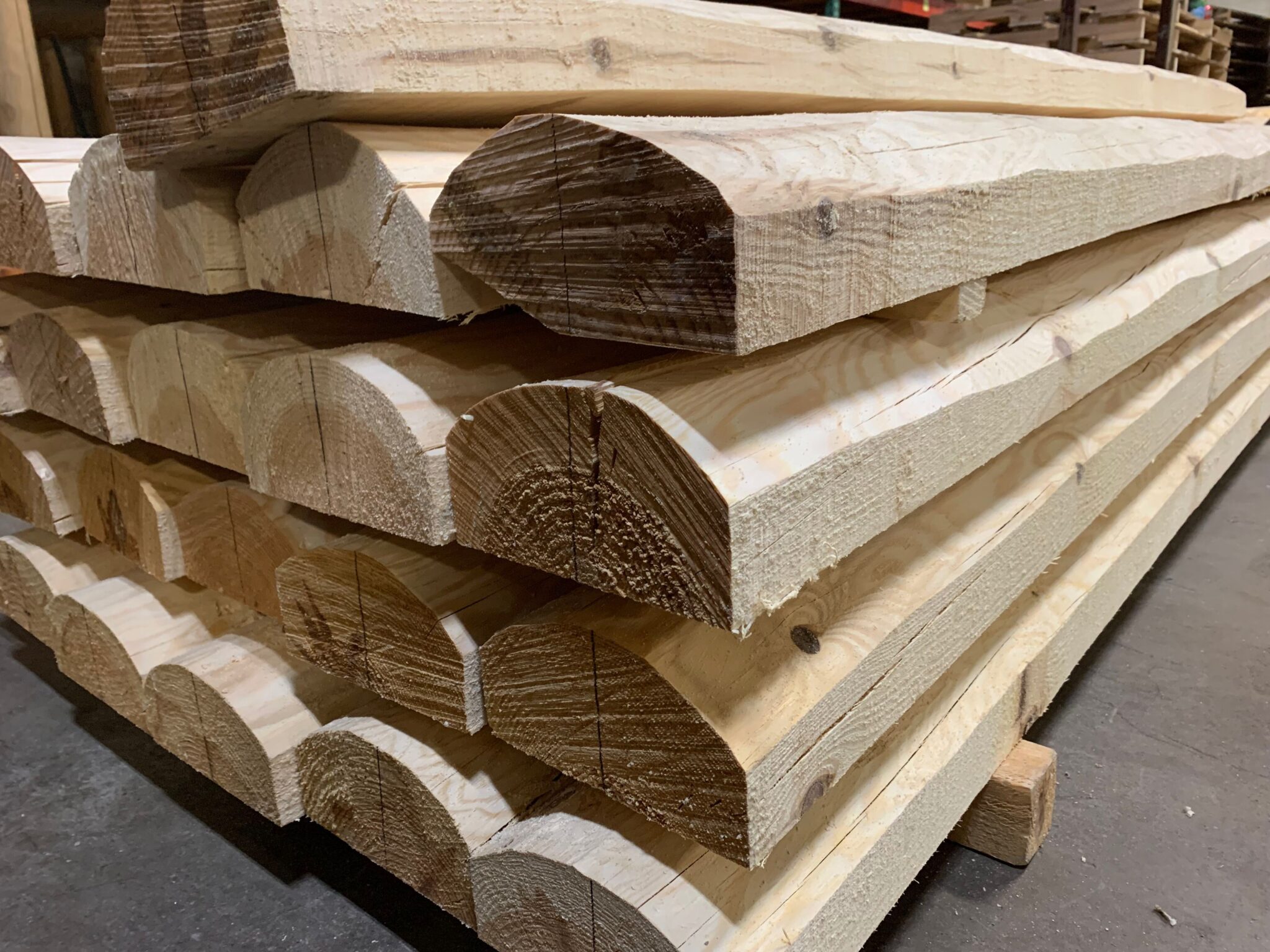 Custom Milling | Cedar Log Railings